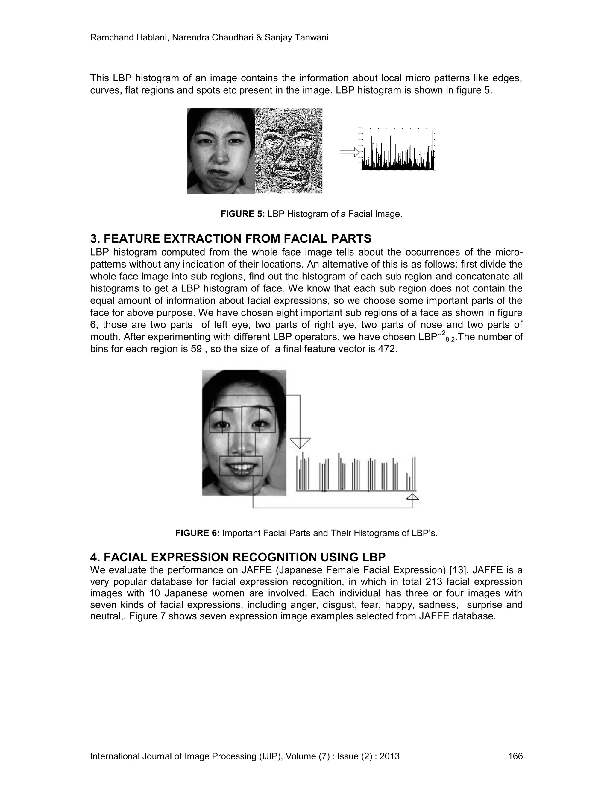 Recognition of Facial Expressions using Local Binary Patterns of Important Facial Parts | PDF