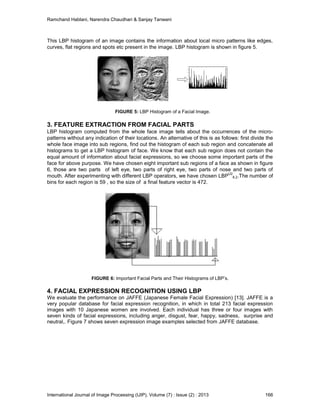 Recognition of Facial Expressions using Local Binary Patterns of Important Facial Parts | PDF