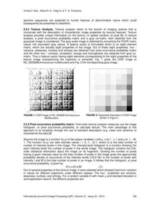 Texture features from Chaos Game Representation Images of Genomes | PDF