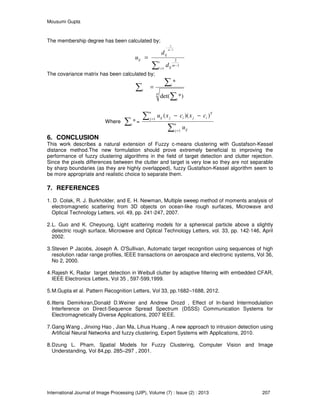 Target Detection by Fuzzy Gustafson-Kessel Algorithm | PDF