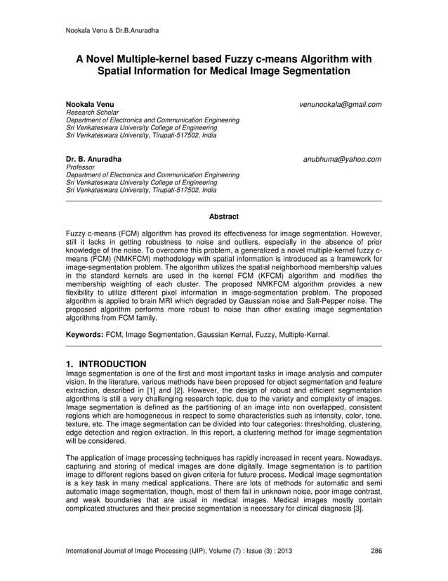 A Novel Multiple Kernel Based Fuzzy C Means Algorithm With Spatial Information For Medical Image
