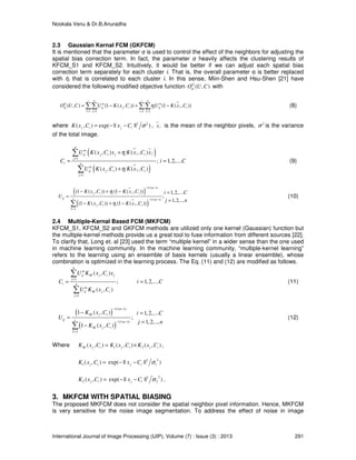 A Novel Multiple-kernel based Fuzzy c-means Algorithm with Spatial Information for Medical Image ...