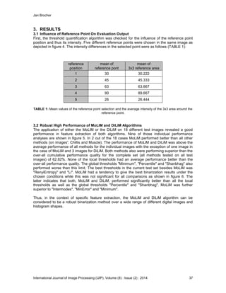 Qualitative and Quantitative Evaluation of Two New Histogram Limiting Binarization Algorithms | PDF