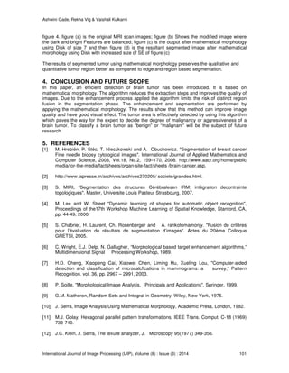 Segmentation of Tumor Region in MRI Images of Brain using Mathematical ...