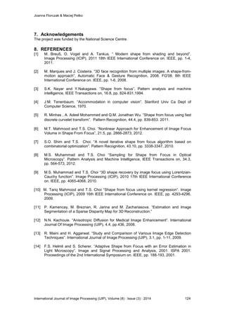 Usage of Shape From Focus Method For 3D Shape Recovery And ...