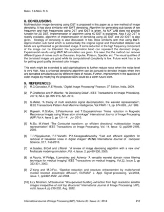 Use of Discrete Sine Transform for A Novel Image Denoising Technique | PDF