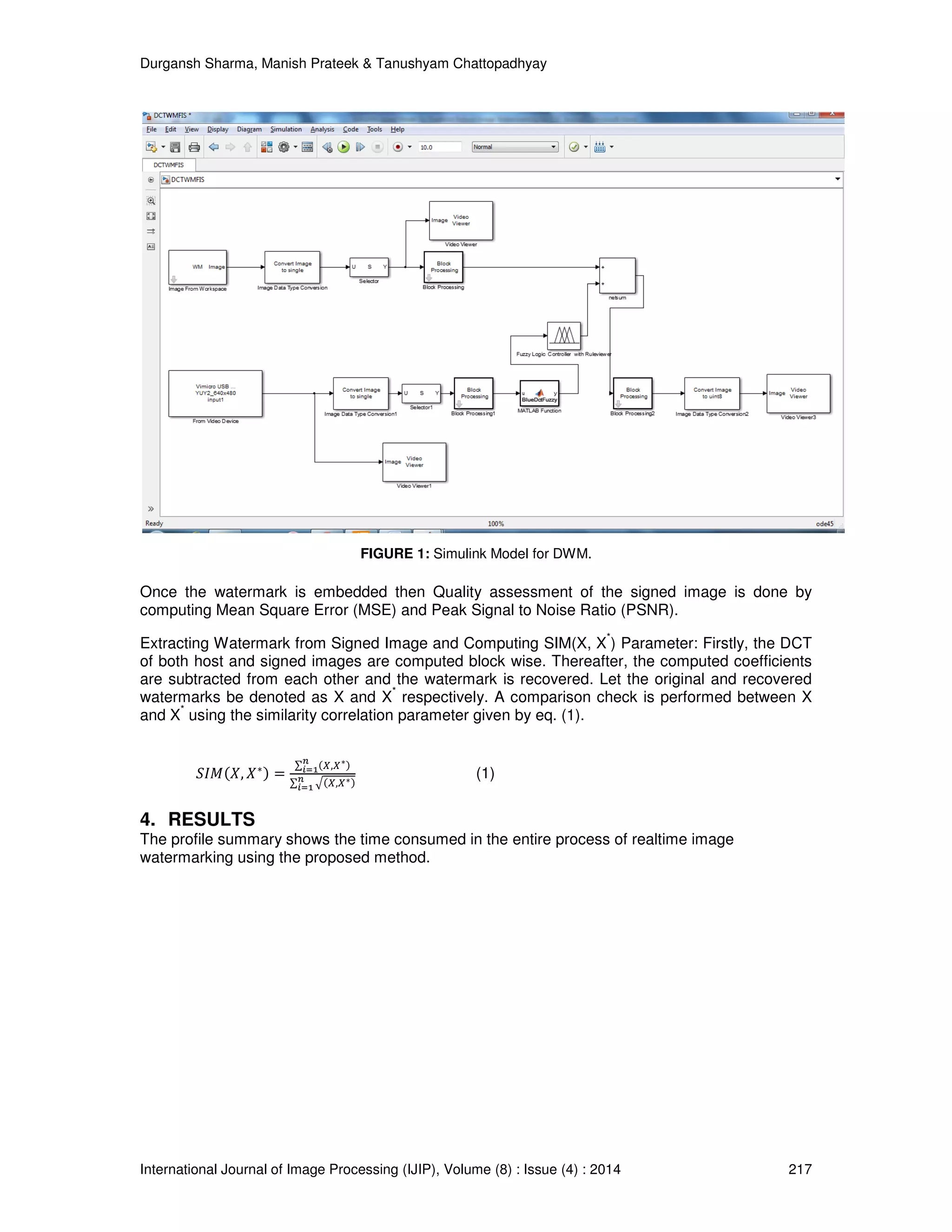 DCT and Simulink Based Realtime Robust Image Watermarking | PDF
