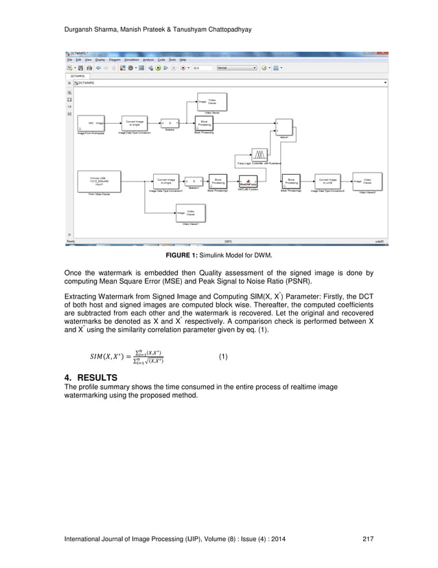 DCT and Simulink Based Realtime Robust Image Watermarking | PDF