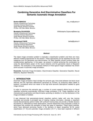 Combining Generative And Discriminative Classifiers For Semantic Automatic Image Annotation | PDF