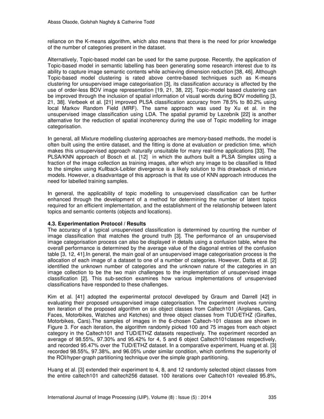 Unsupervised Classification of Images: A Review | PDF