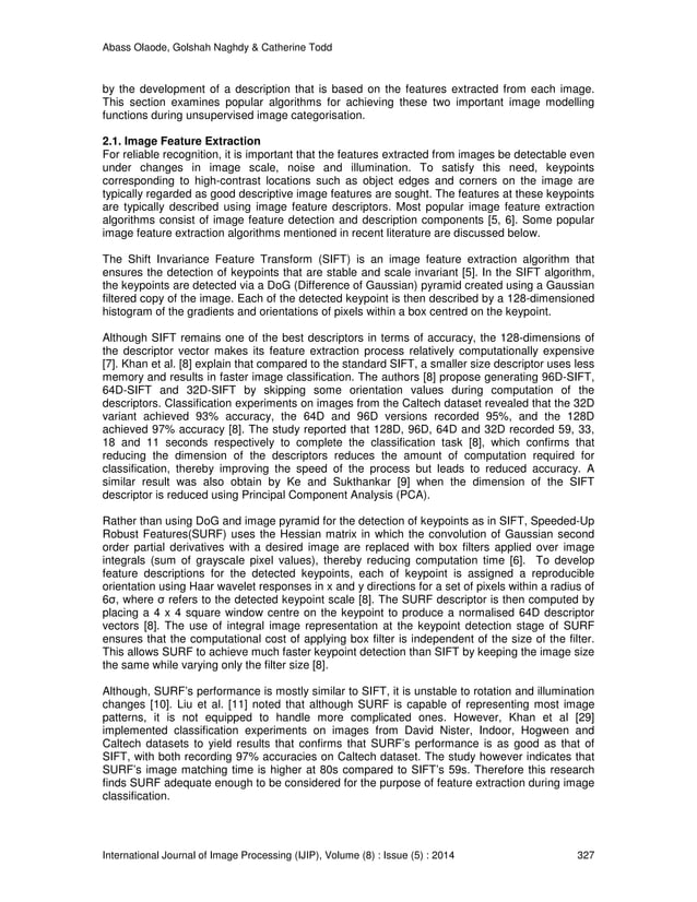 Unsupervised Classification of Images: A Review | PDF