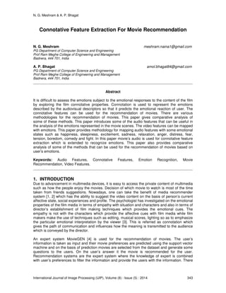 Connotative Feature Extraction For Movie Recommendation | PDF | Home Entertainment Systems ...