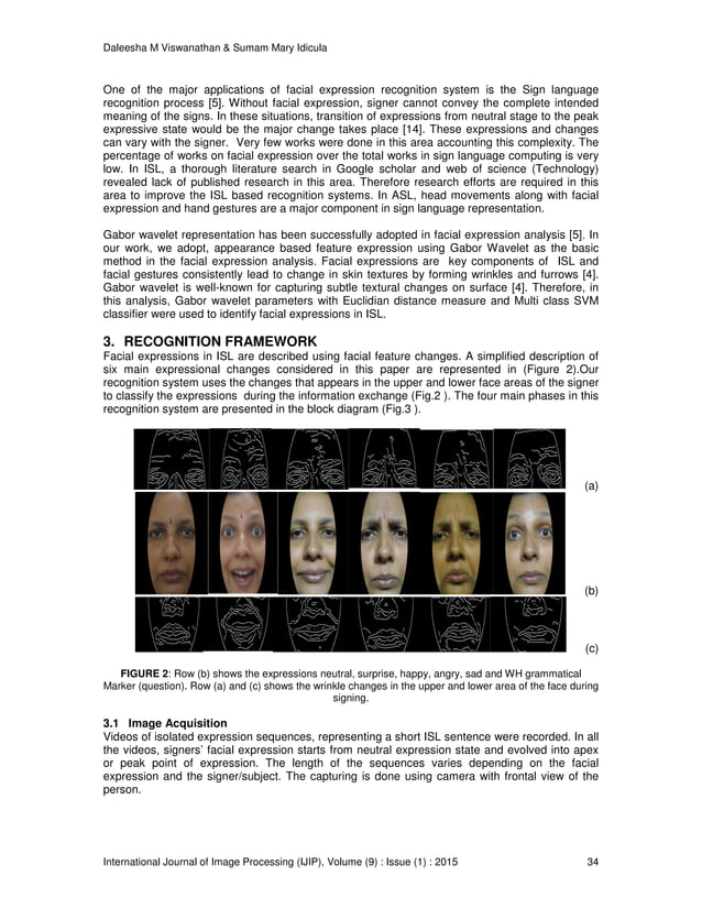 Ijip 965SVM Based Recognition of Facial Expressions Used In Indian Sign Language | PDF