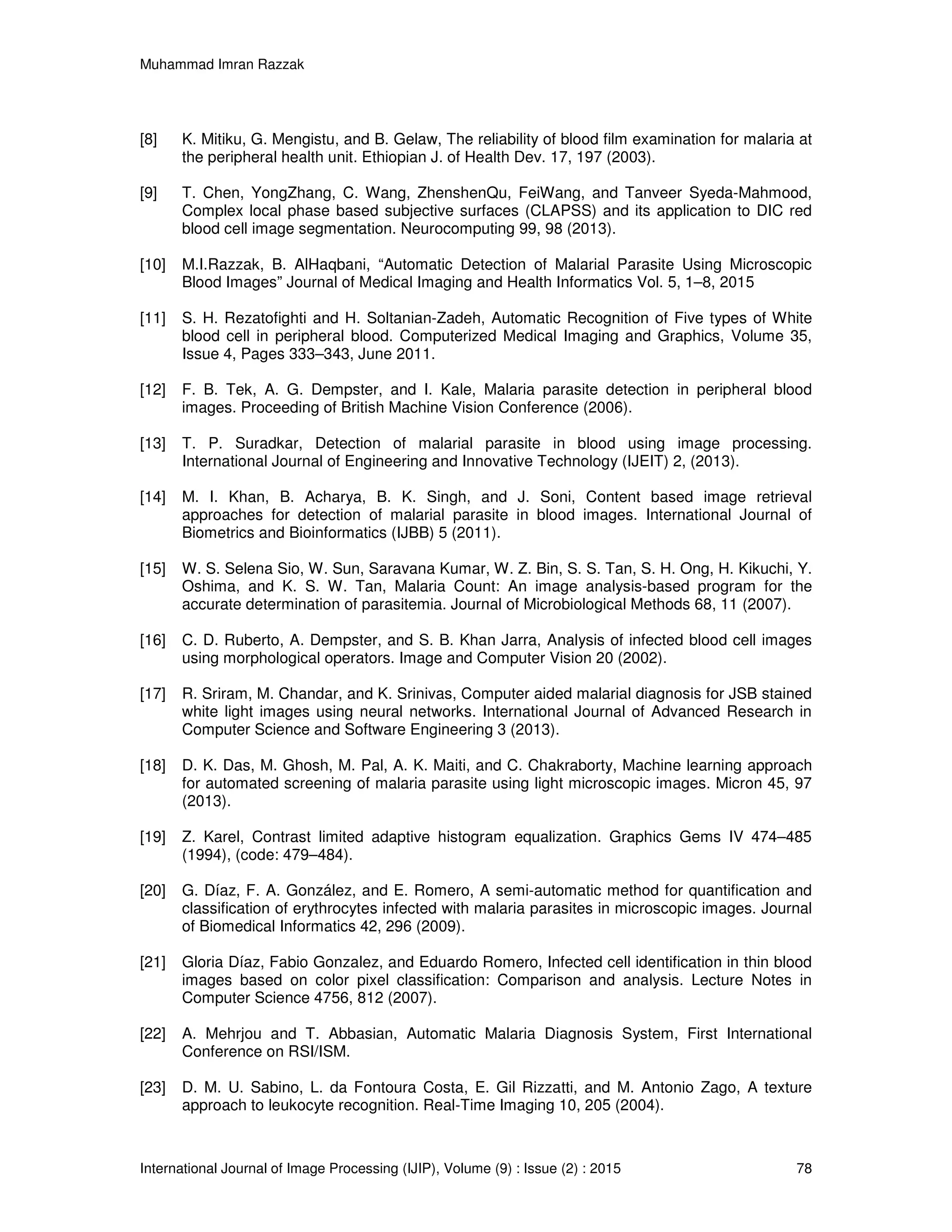 Malarial Parasite Classification using Recurrent Neural Network | PDF