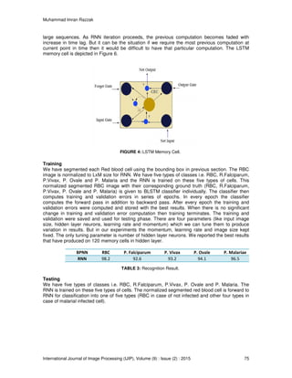 Malarial Parasite Classification using Recurrent Neural Network | PDF