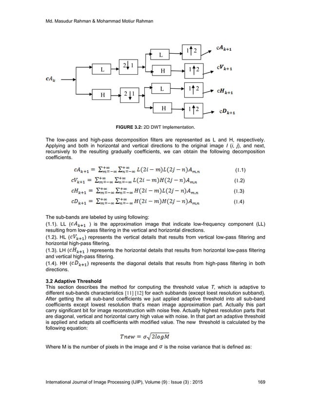 Efficient Image Compression Technique using JPEG2000 with Adaptive Threshold | PDF
