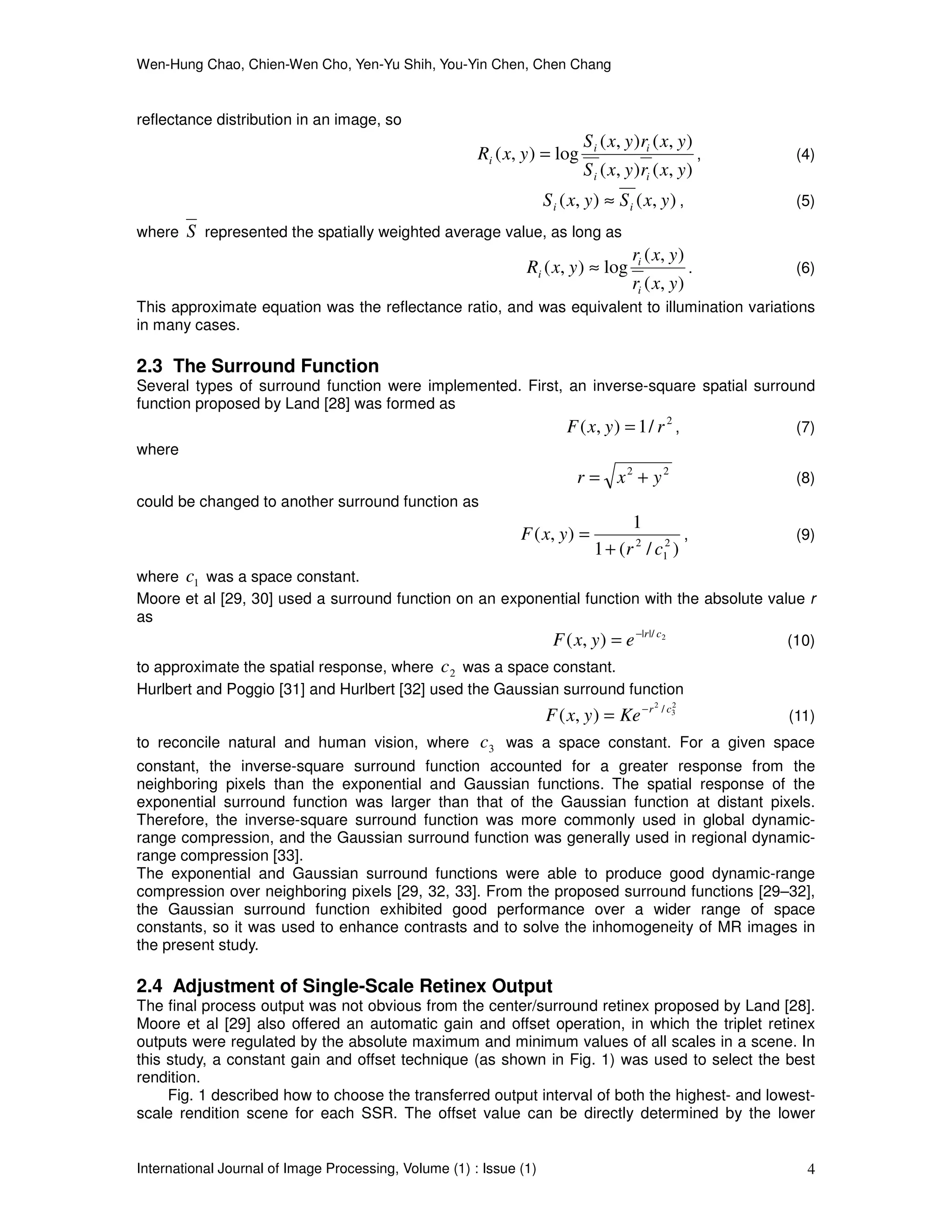 Correction Of Inhomogeneous Mr Images Using Multiscale Retinex Pdf