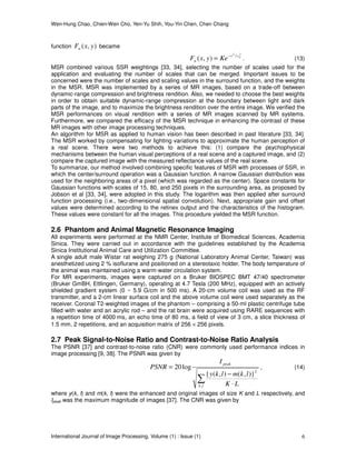 Correction of Inhomogeneous MR Images Using Multiscale Retinex | PDF