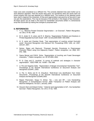 Segmentation of Handwritten Text in Gurmukhi Script | PDF