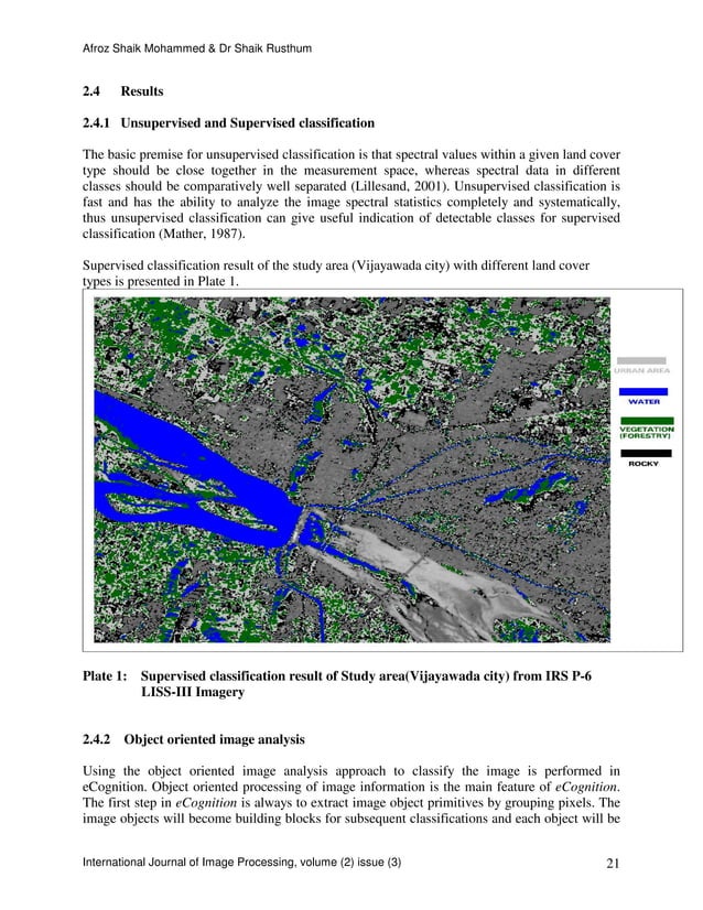 Object-Oriented Image Processing Of An High Resolution Satellite ...