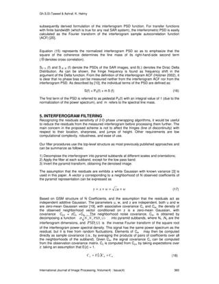 Interferogram Filtering Using Gaussians Scale Mixtures in Steerable Wavelet Domain | PDF