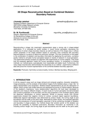 2D Shape Reconstruction Based on Combined Skeleton-Boundary Features | PDF