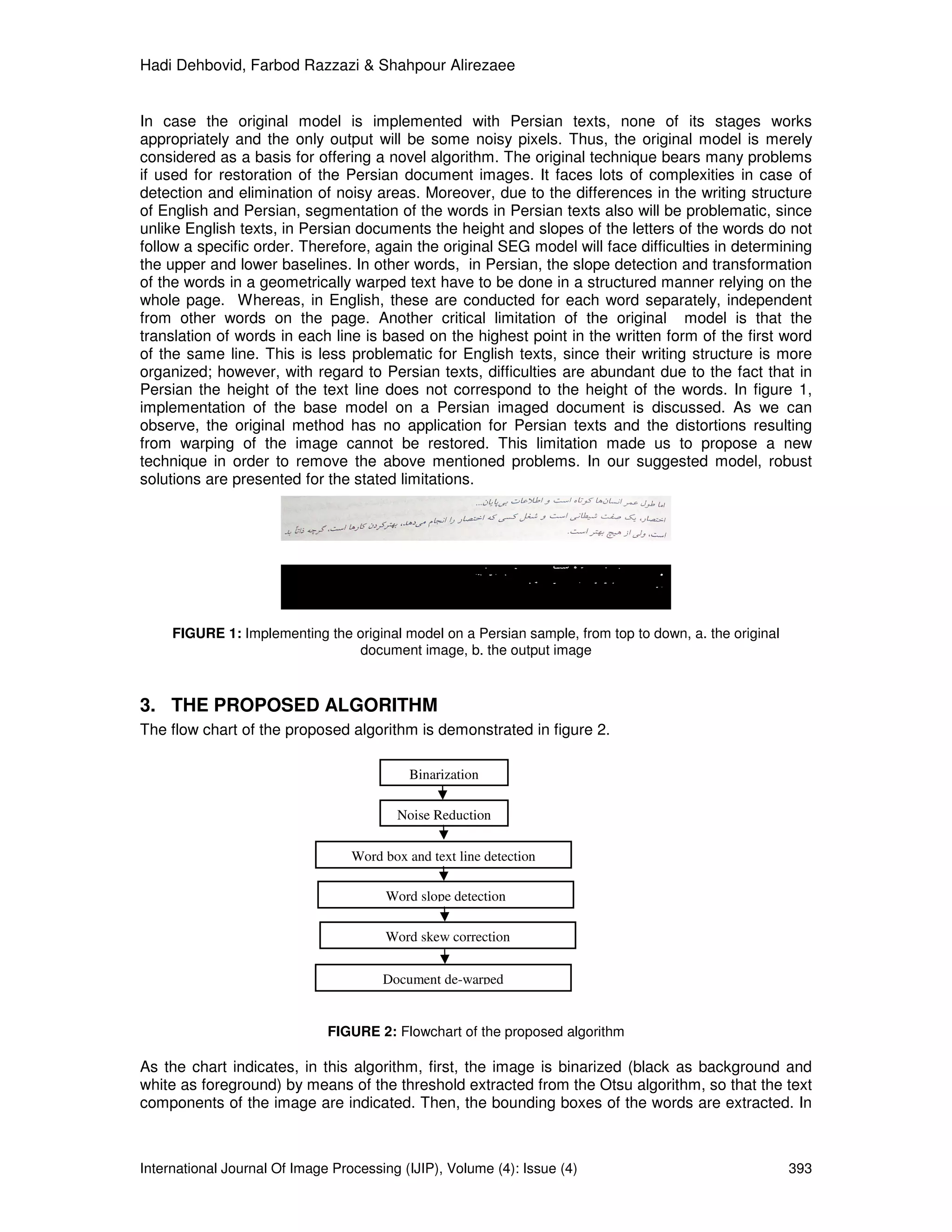 A Novel Method for De-warping in Persian document images captured by cameras | PDF