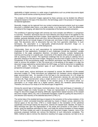 A Novel Method for De-warping in Persian document images captured by cameras | PDF