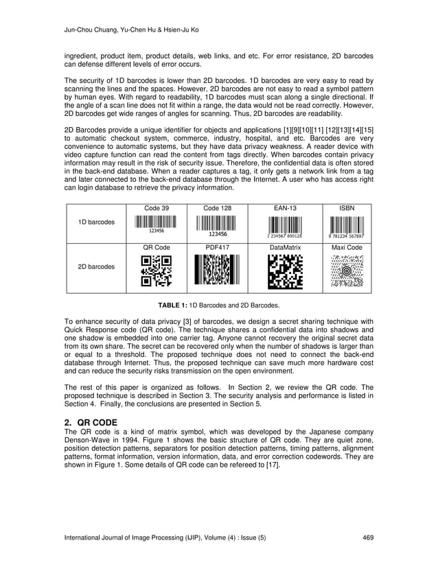A Novel Secret Sharing Technique Using Qr Code Pdf