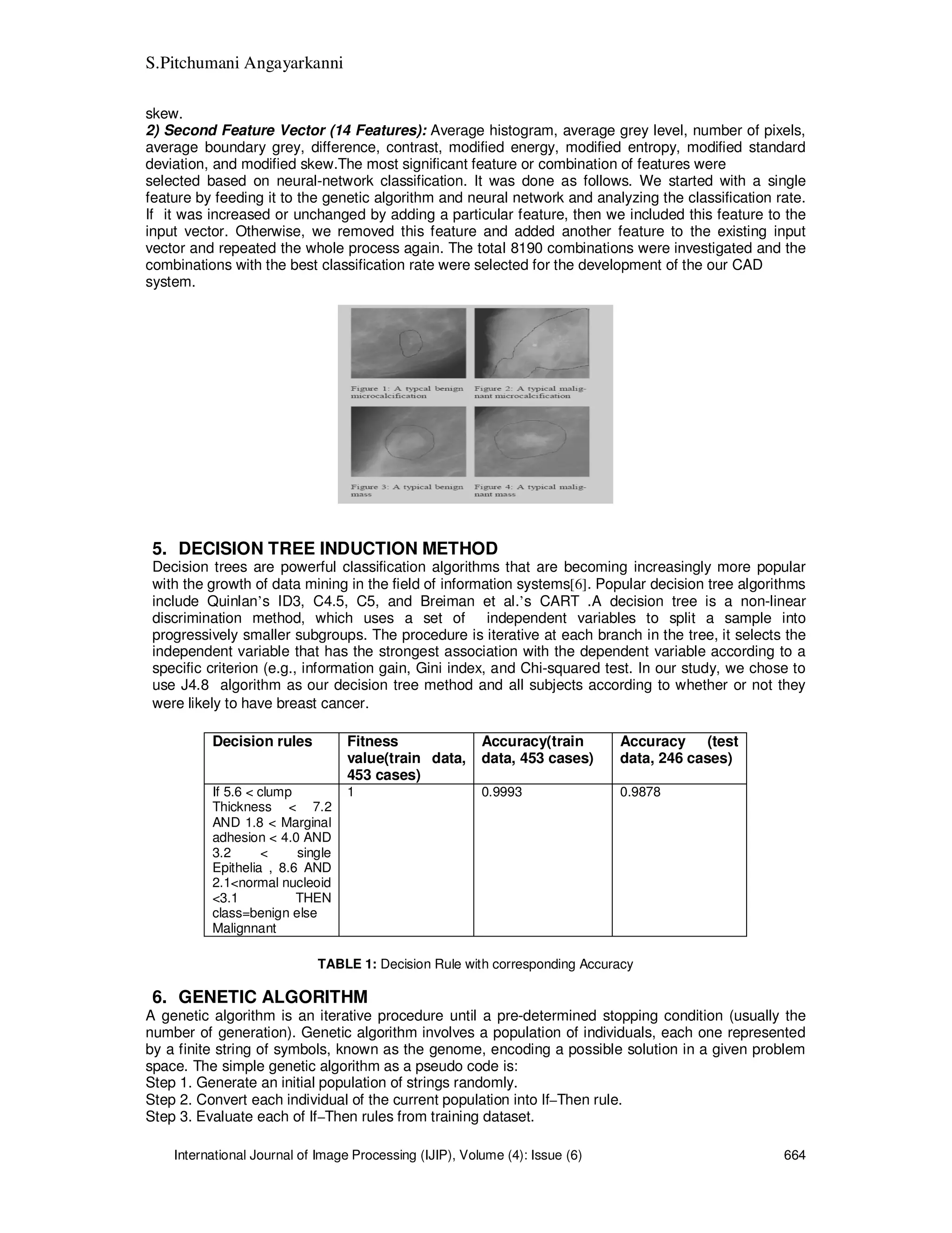 A Novel Approach for Cancer Detection in MRI Mammogram Using Decision Tree Induction and BPN | PDF