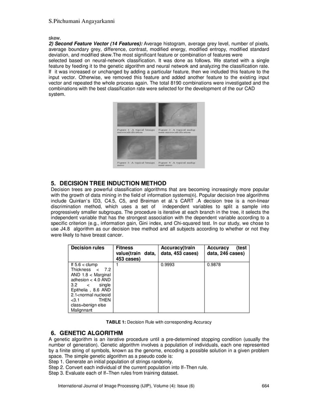 A Novel Approach for Cancer Detection in MRI Mammogram Using Decision Tree Induction and BPN | PDF