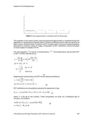A Novel Cosine Approximation for High-Speed Evaluation of DCT | PDF