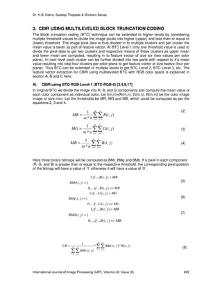 Improving Performance of Multileveled BTC Based CBIR Using Sundry Color Spaces | PDF