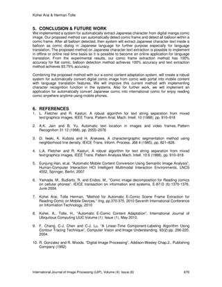 Method for Real Time Text Extraction of Digital Manga Comic | PDF ...