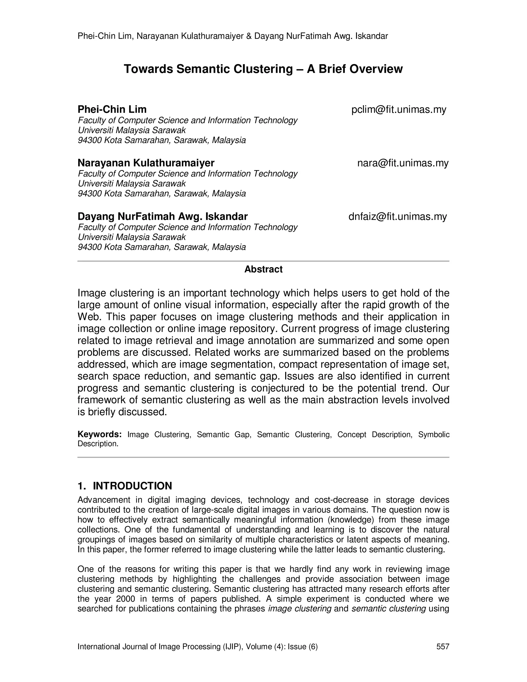 Towards Semantic Clustering – A Brief Overview | PDF