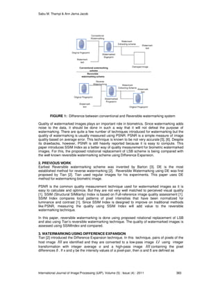 Securing Biometric Images using Reversible Watermarking | PDF