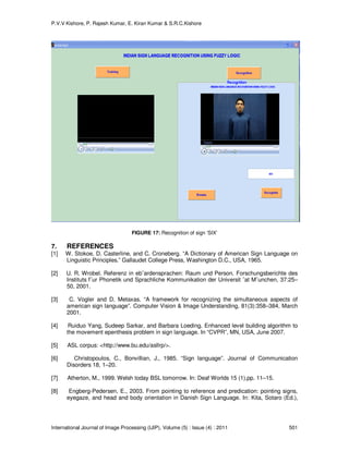 Video Audio Interface for recognizing gestures of Indian sign Language ...