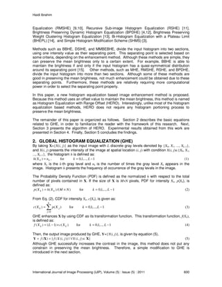 Histogram Equalization with Range Offset for Brightness Preserved Image Enhancement | PDF