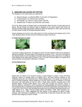 Detection of Diseases on Cotton Leaves and its Possible Diagnosis | PDF