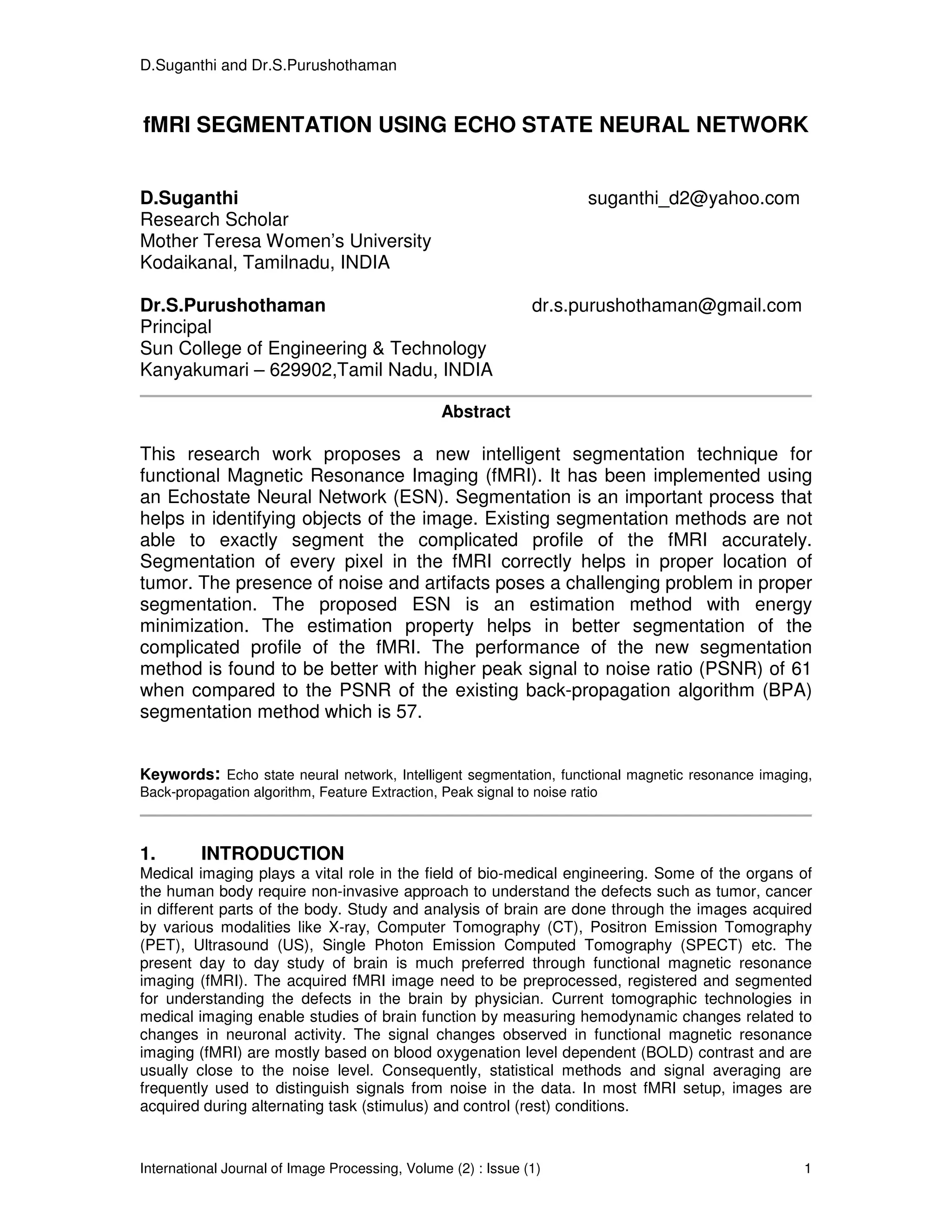 Fmri Segmentation Using Echo State Neural Network Pdf