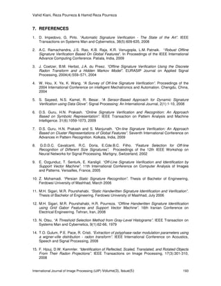 Offline Signature Verification Using Local Radon Transform and Support Vector Machines | PDF ...