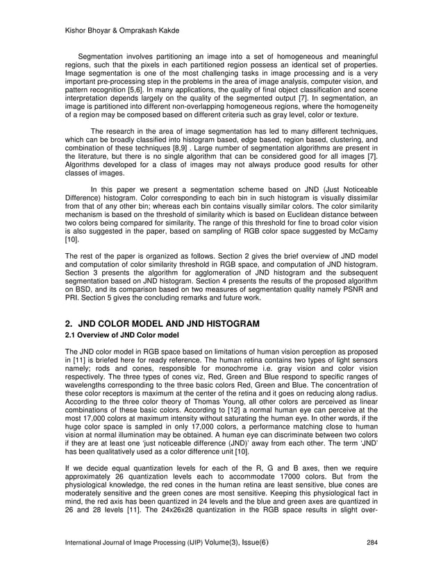 Color Image Segmentation based on JND Color Histogram | PDF