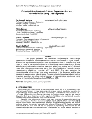 Enhanced Morphological Contour Representation and Reconstruction using Line Segments | PDF