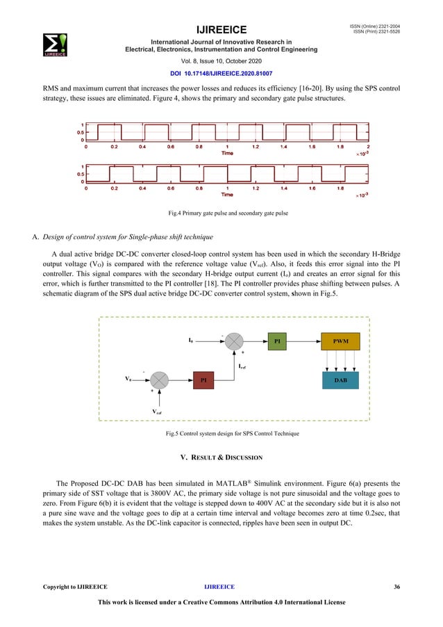 Voltage Control Of Dual Active Bridge Converter For Co Amorphous Core Material Based Solid State
