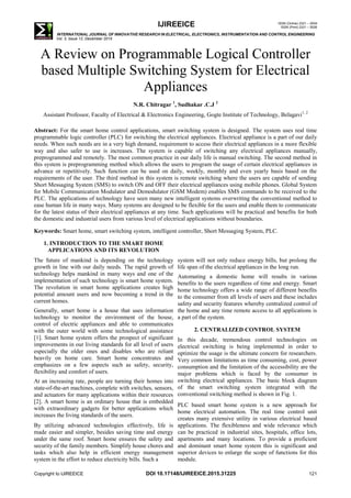 A review on programmable logic controller based multiple switching ...
