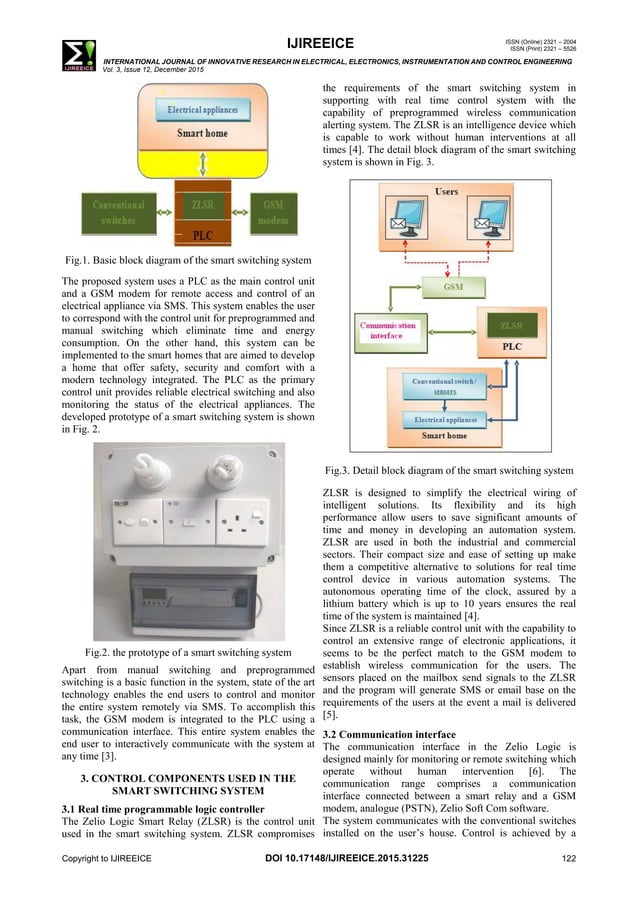 A review on programmable logic controller based multiple switching system for electrical ...
