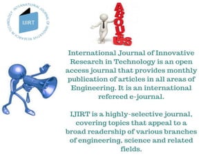 International Journal of Innovative Research in Technology | PPTX