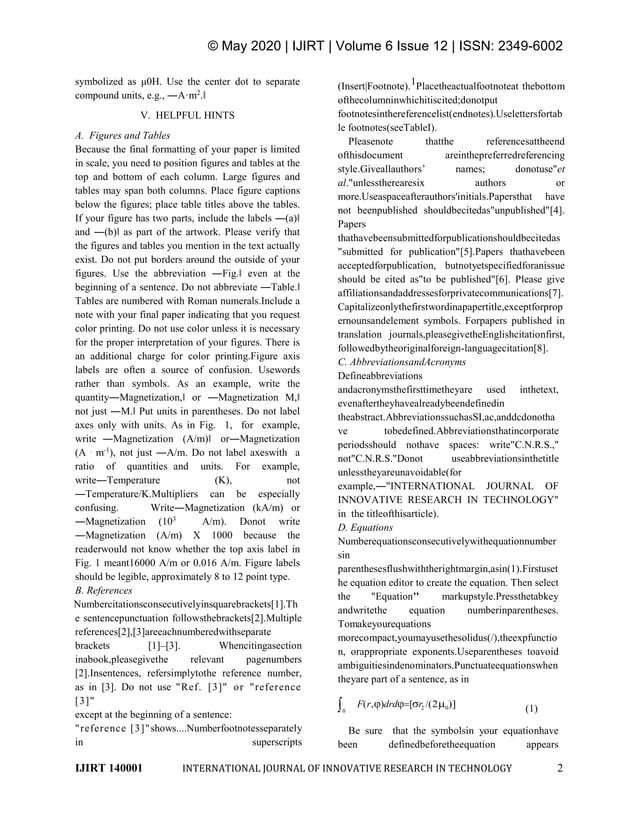 ijirt_paperformat.docx | Desktop Publishing | Computer Software and ...