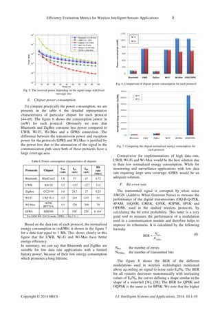 Efficiency Evaluation Metrics for Wireless Intelligent Sensors Applications | PDF