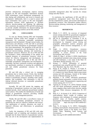 Efficiency and Capability of Remote Sensing (RS) and Geographic Information Systems (GIS): A ...